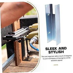 KICHOUSE Power Tool Organizer Garden Tool Organizer Pegboard Hanger for Garage Drill Rack Drill Wall Storage Garage Hanger Power Tool Rack Tool Organizer Rack Tools Stainless Steel Silver