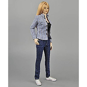 HiPlay 1/6 Scale Female Figure Doll Clothes, Handmade Full Suit, Jacket + Blouse + Pants + Belt Outfit for 12" Female Action Figure CM007(A)