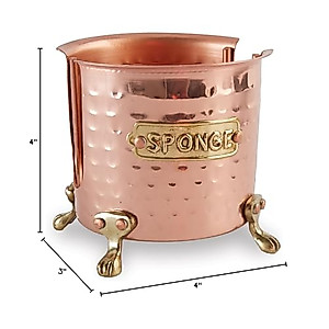Mud Pie Kitchen Sponge Holder Caddy, Copper