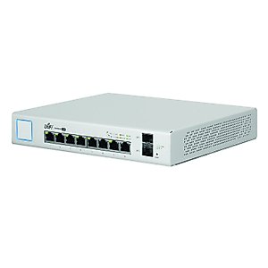Ubiquiti Networks 8-Port UniFi Switch, Managed PoE+ Gigabit Switch with SFP, 150W (US-8-150W) (Renewed)