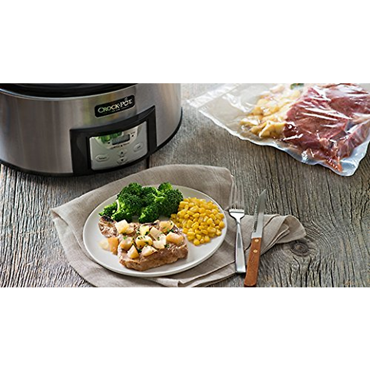 Hansi Naturals 2 Large 11" x 50' Heavy Duty Vacuum Seal Roll (2) Commercial Grade Food Sealer Bags