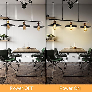 PARTPHONER LED Dimmable Edison Bulbs 6W 720LM, Vintage ST58 LED Light Bulb 2500K Amber Warm White Light 60 Watt Incandescent Equivalent E26 Base, 4 Pack