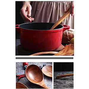 Wooden Utensils Set for Kitchen, Messon Handmade Natural Teak Cooking Spoons Wooden Spatula for Nonstick Cookware (7 sets)