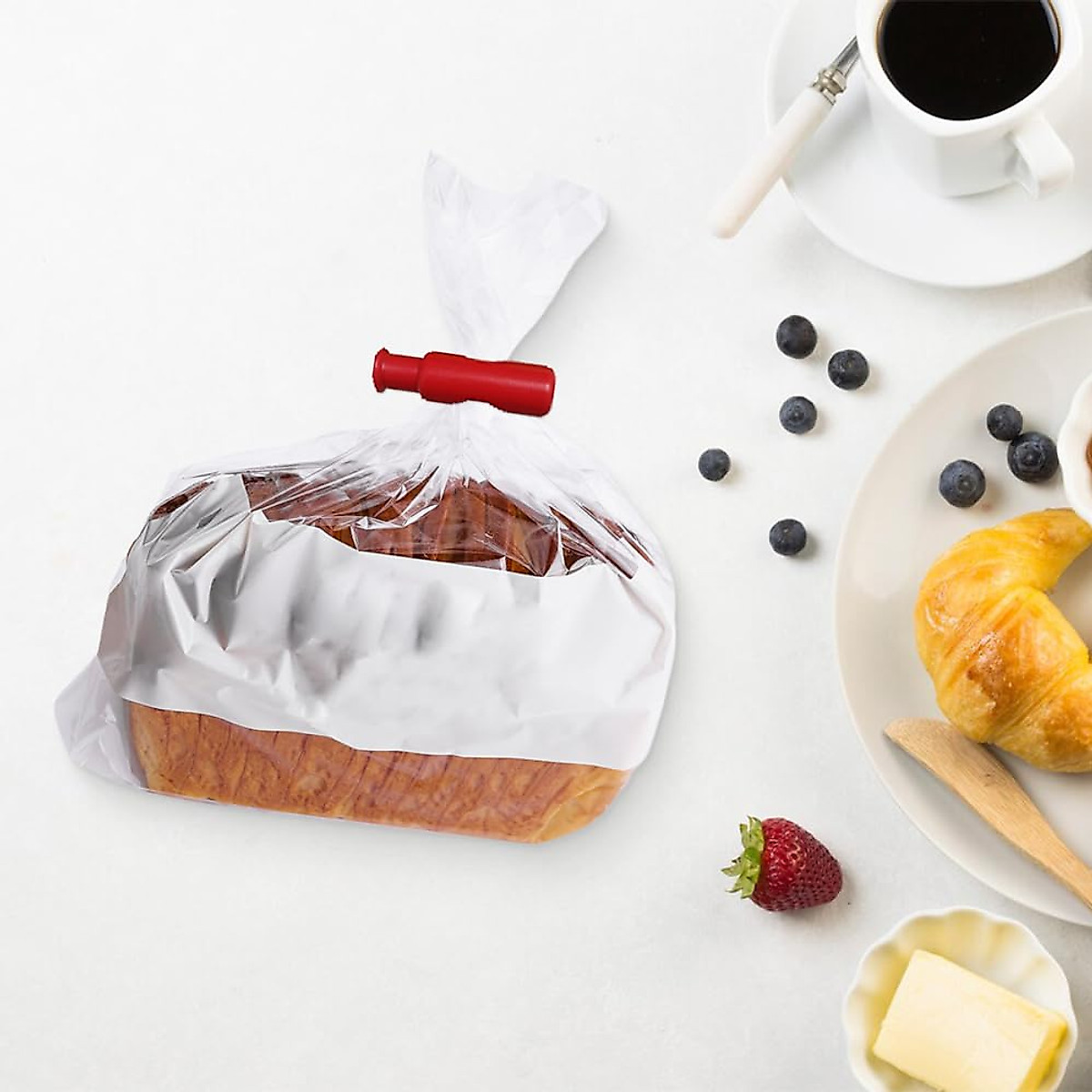 Bag Clips, Snack Bread Sealing Clip, Squeeze and Lock Bread Bag Clips for Food Storage, Plastic Bag Clip, Food Clips for Bags, Bread Clips, Easy to Use Bread Bag Clips (Multi-Color, 6 PCS)