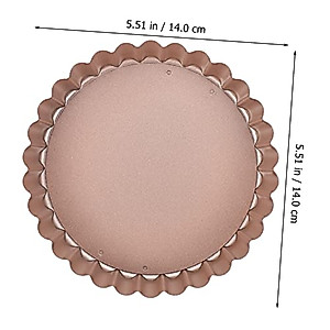 Operitacx Live Bottom Baking Tray Stainless Steel Bakeware Pizza Oven Accessories Round Cake Pan Mini Tart Shells Flat Bread Oven Tray Mini Pie Tins Baking Pizza Pan Reusable Pizza Pan Alloy