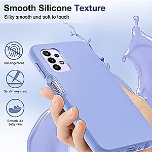 LeYi for Galaxy A32 5G Case, Samsung A32 5G Case, Samsung Galaxy A32 5G Case with [2 x Tempered Glass Screen Protector], Full-Body Shockproof Silicone Phone Case for Samsung A32 5G, Violet