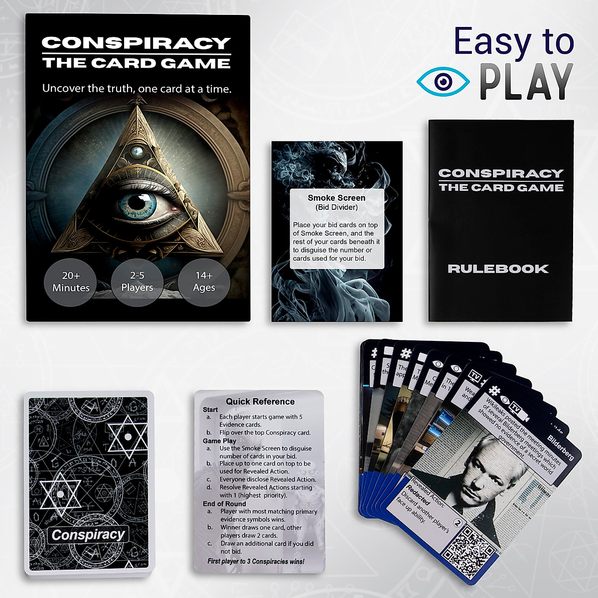 Conspiracy The Card Game | Easy-to-Play Bidding Game | Intriguing and Engaging Fun for Casual Gamers | Perfect for Family Game Night!