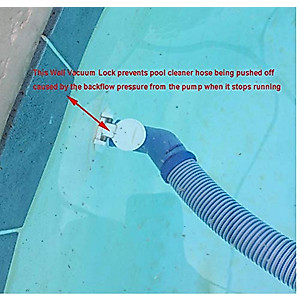 ATIE Free Rotation Pool Vacuum Vac Lock Safety Wall Fitting W400BWHP, GW9530 Replacement for Zodiac, Hayward, Pentair Suction Pool Cleaners