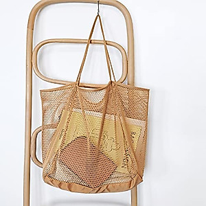 Mesh Beach Tote Womens Shoulder Handbag