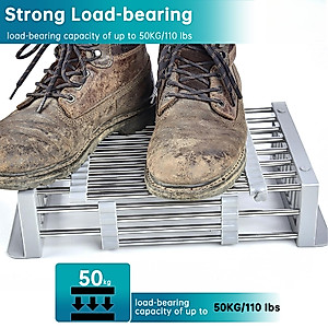 TUTEW Dish Drying Rack, Over The Sink Dish Drying Rack, Stainless Steel Dish Drainer with Adjustable Arms Holder Functional Kitchen Sink Organizer for Vegetable and Fruit