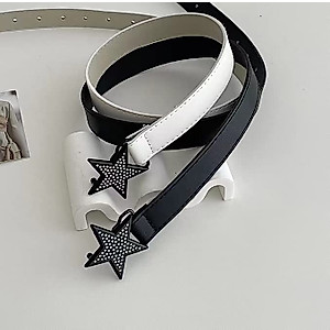 XPONNI Y2k Aesthetic Belts for Women Y2k Accessories for Women Y2k Clothes Women Belts Y2k Belt (Black)