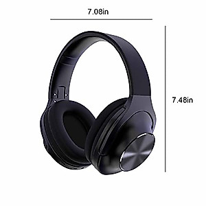 Over-Ear Bluetooth Headphones, Wired and Wireless Dual-Mode, Hi-Res Audio, Deep Bass, Noise Cancelling, Memory Foam Ear Cups, for Computer Game Music Sports Headphones
