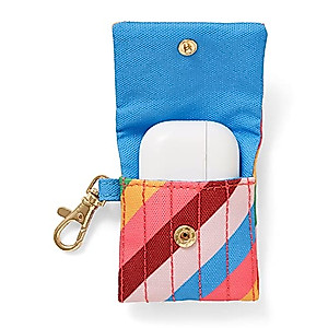 ban.do Hold It! Wireless Earbuds Case for AirPods and AirPods Pro, Cute Keychain Cover for Wireless Earbuds, Rainbow Stripe