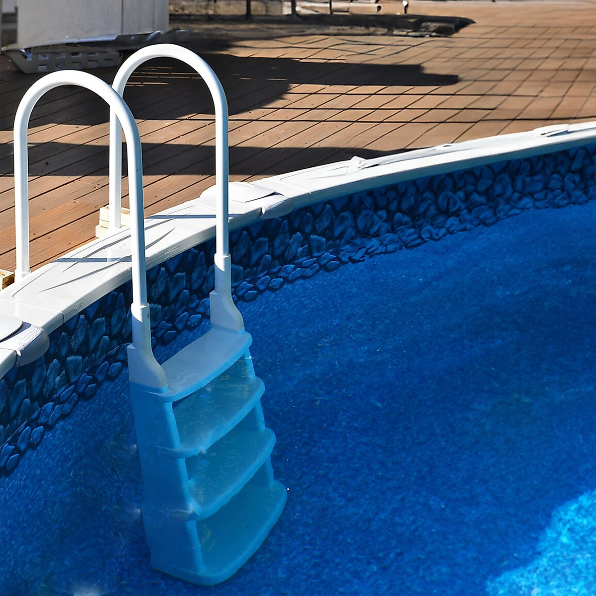 Main Access Above Ground Pool Ladder with Mat