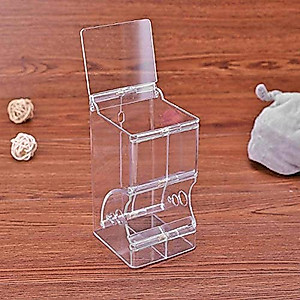 Qielie Hamster Feeder,Automatic Food Dispenser Plastic Bowl,Suitable for Feeding Hamsters, Guinea Pigs, Pigeons, Parrots, Hedgehog,and Other Small Animals (400ml)