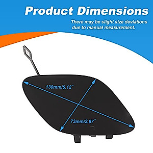 CZShiYue Front Bumper Tow Hook Cover Towing Eye Cap Fit for Mercedes-Benz W205 C-Class Sedan C300 C400 C43AMG 2015 2016 2017 2018 A2058850724 (Black, Right Passenger Side)