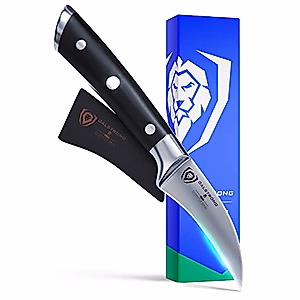 Dalstrong Tourne Peeling Paring Knife - 2.75" - Gladiator Series Elite - Forged German High-Carbon Steel - Sheath Included - NSF Certified