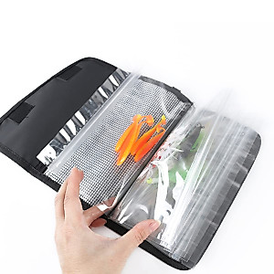 BESPORTBLE Fishing Bait Bag Fishing Bag Fishing Lures Organizer Portable Bait Organizer Fishing Tackle Bag Portable Fishing Pouch Transparent Tackle Foldable Soft Bait PVC Seal