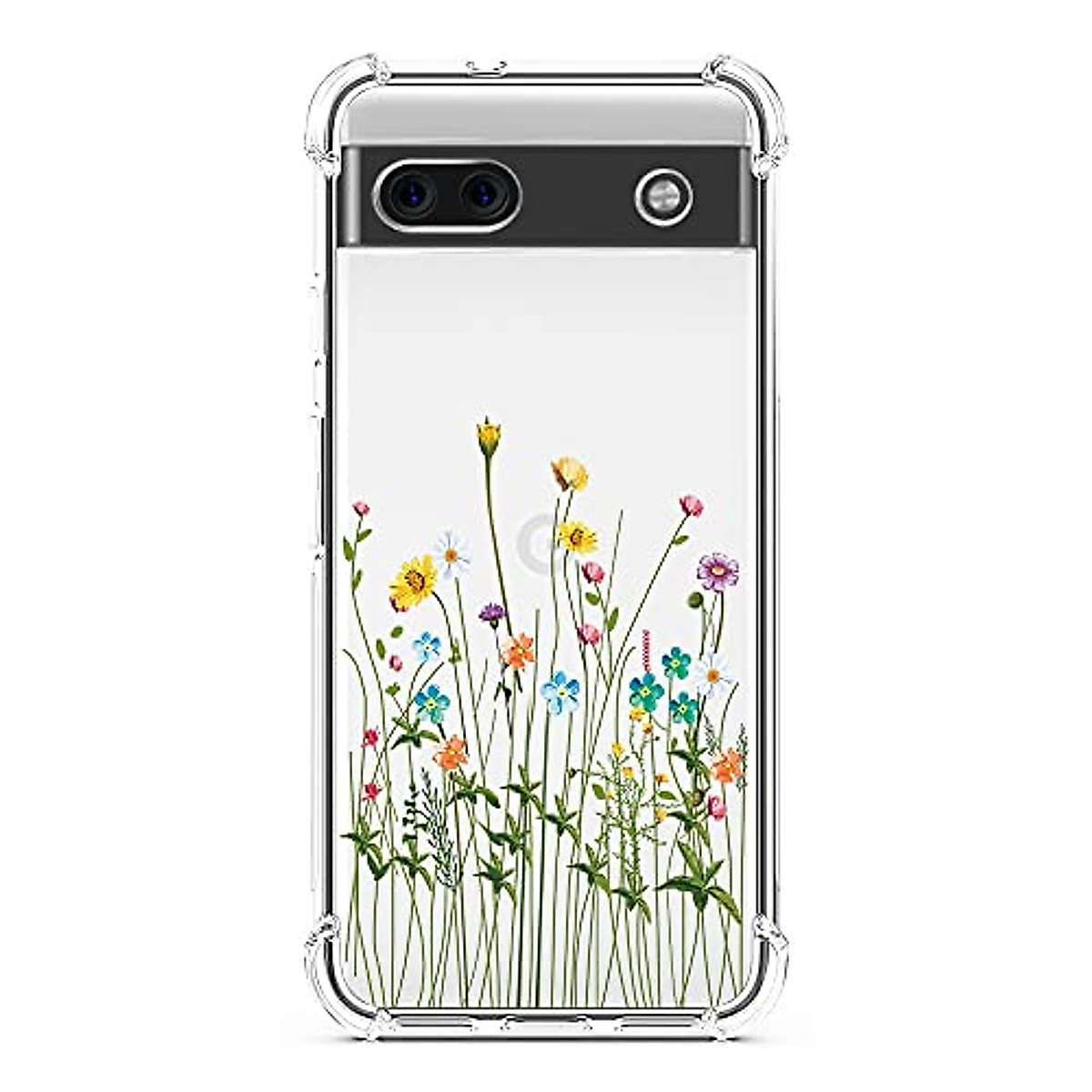 TOPNOW Compatible with Google Pixel 6A Case (2022), Design with Shockproof Corner and Exquisite Pattern, Ultra Slim TPU Bumper Protective Cover for Pixel 6a 5G Grass