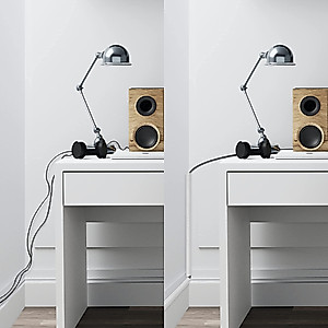 ZhiYo 4ft Floor Cable Cover, White & 85in Corner Cable Concealer Bundle