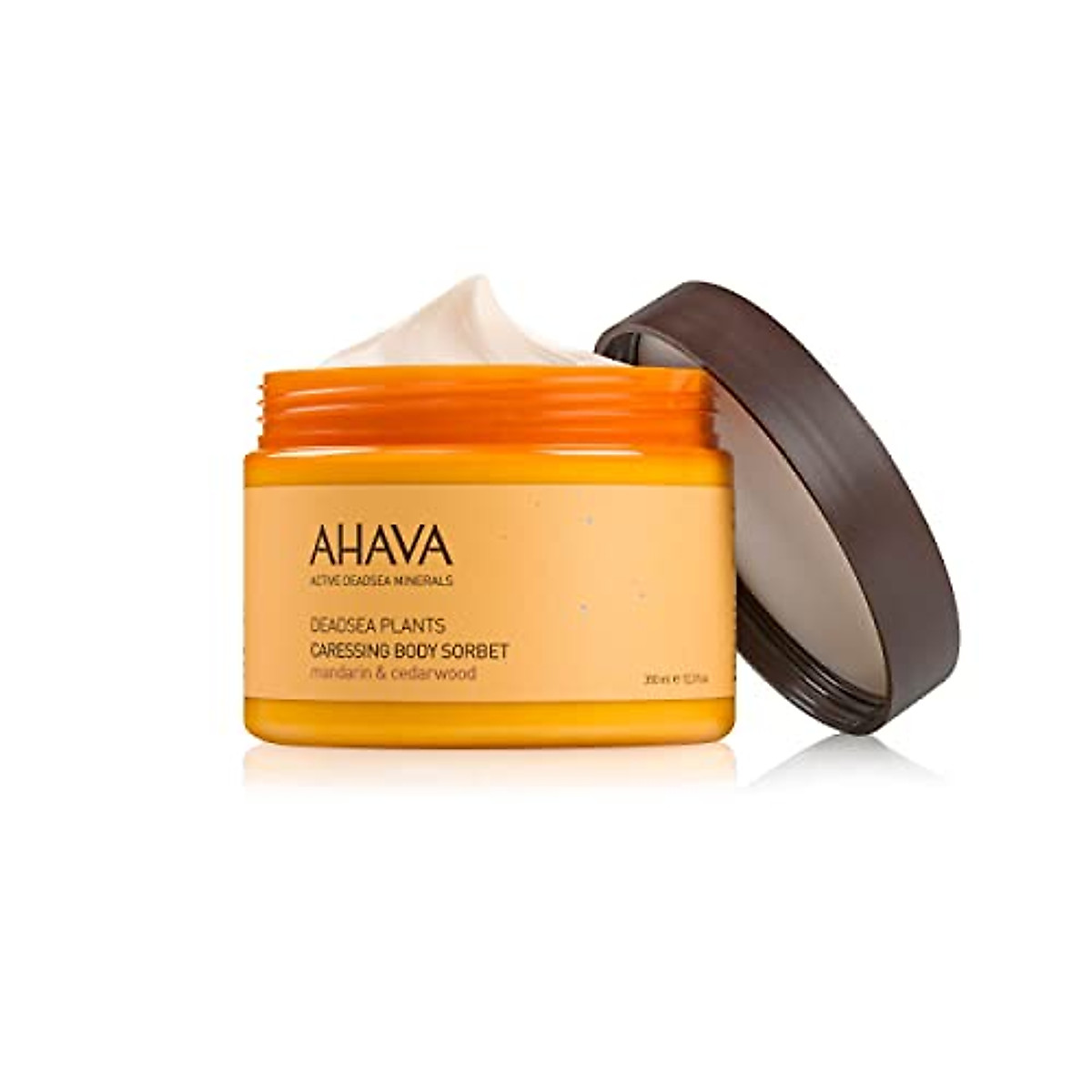 AHAVA Dead Sea Plants Caressing Body Sorbet, Mandarin & Cedarwood - Hydrate & Refreshes Skin, Enhances Suppleness, Envelops in Energizing Sensation, with Osmoter, Bisabolol, Vitamin B5 & E, 11.8 Fl.Oz