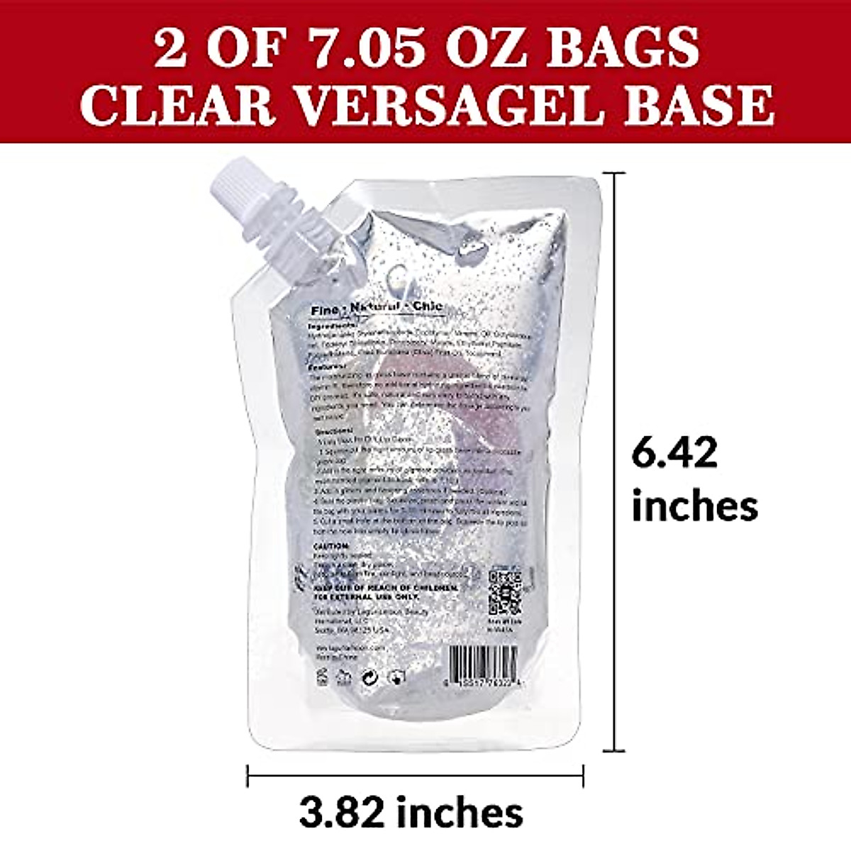 Clear Lip Gloss Base for DIY Lip Gloss Making Kit - 14.1oz Versagel with Olive Oil & Vitamin E for Smooth, Hydrated, Moisturized Lips - Fragrance-Free, Safe for Sensitive Skin Small Business Supplies