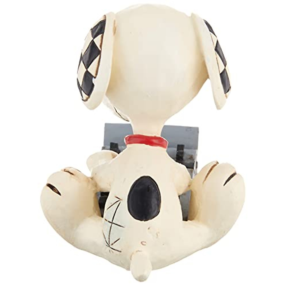 Enesco Jim Shore Peanuts Snoopy Typing Miniature Figurine, 3 Inch, Multicolor