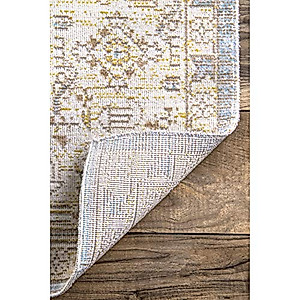 nuLOOM Arlene Vintage Medallion Area Rug, 4' 3" x 6' 6", Beige