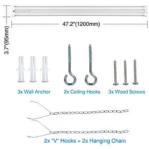 ZJOJO Linkable Led Shop Light 10 Pack LED Shop Light 4FT 42w [280w Equivalent] 5000lm, 6000-6500k Daylight White, Led Shop Lights for Garage Led Super Bright,Hassle-Free Installation