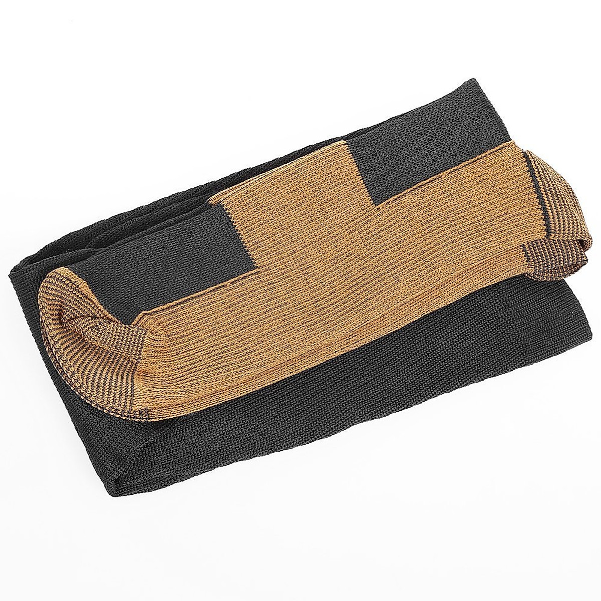 Bcurb Graduated Compression Socks Women and Men - Best Medical, Nursing, Running, Fitness, Sports, Travel & Flight Sock - Over The Calf Below Knee High (Black/Copper - 3 Pair, XXL)