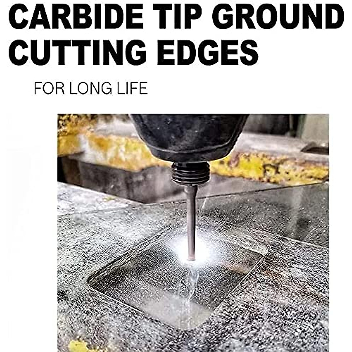 5/7PCS Efficient Universal Drilling Tool, Titanium Combination Drill Tap Bits Set, Triangle Drill Bit, Glass, Tile and Concrete Drill Bit, Multifunctional Cross Alloy Drill Bit Tip Tools (7 PCS)