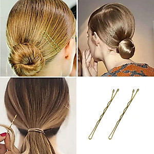 210 PCS 2.2Inch Blonde Bobby Pins for Women Girls, Super Grip Gold Hair Clips with Box, YINGFENG Reusable Non Slip Hair Pins, Suitable for All Hair Types