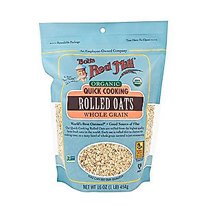 Bob's Red Mill Organic Quick Cooking Rolled Oats, 16-ounce (Pack of 4)