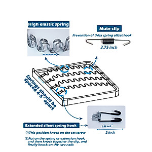 Kaupuar 21" Sofa Upholstery Spring Replacement Kit for Repair Couch Recliner Parts Chair fix Sagging seat