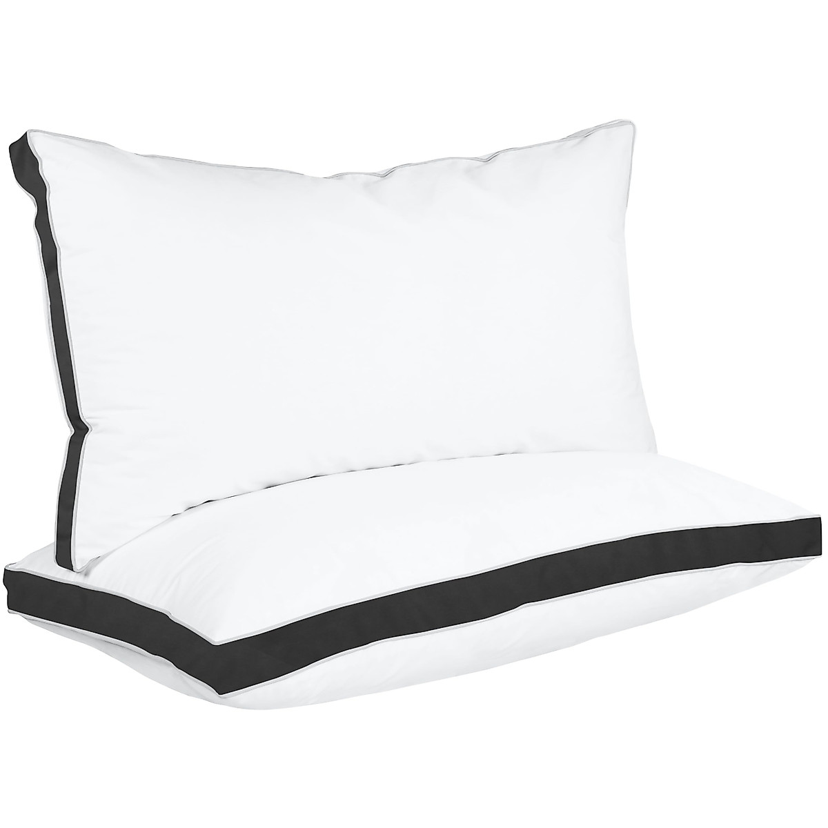 Utopia Bedding Bed Pillows for Sleeping King Size (Black), Set of 2, Cooling Hotel Quality, Gusseted Pillow for Back, Stomach or Side Sleepers