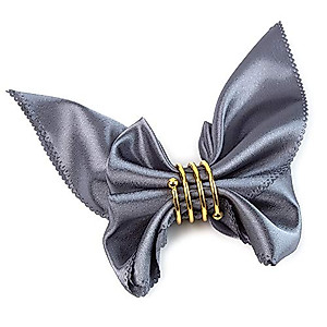 Jofefe 6Pcs Gold Napkin Rings Round Napkin Holders Buckles for Wedding, Dinner Party, Table Decorations