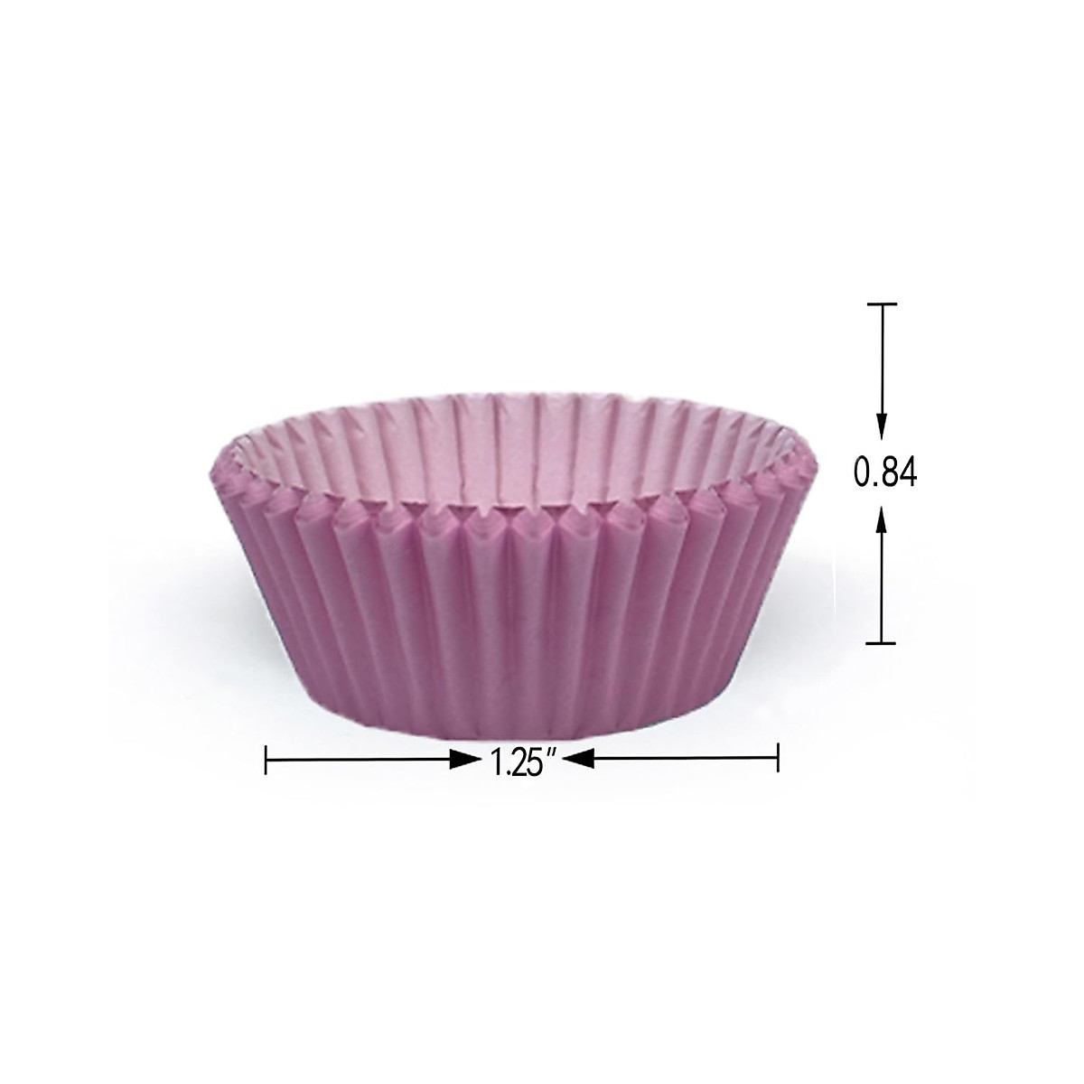 qiqee Mini 300-Count Cupcake Liners Cupcake Cups Food Grade 6 Solid Pink Purple Colors Cupcake Papers Baking Cups Cupcake Wrappers (Mini Size)