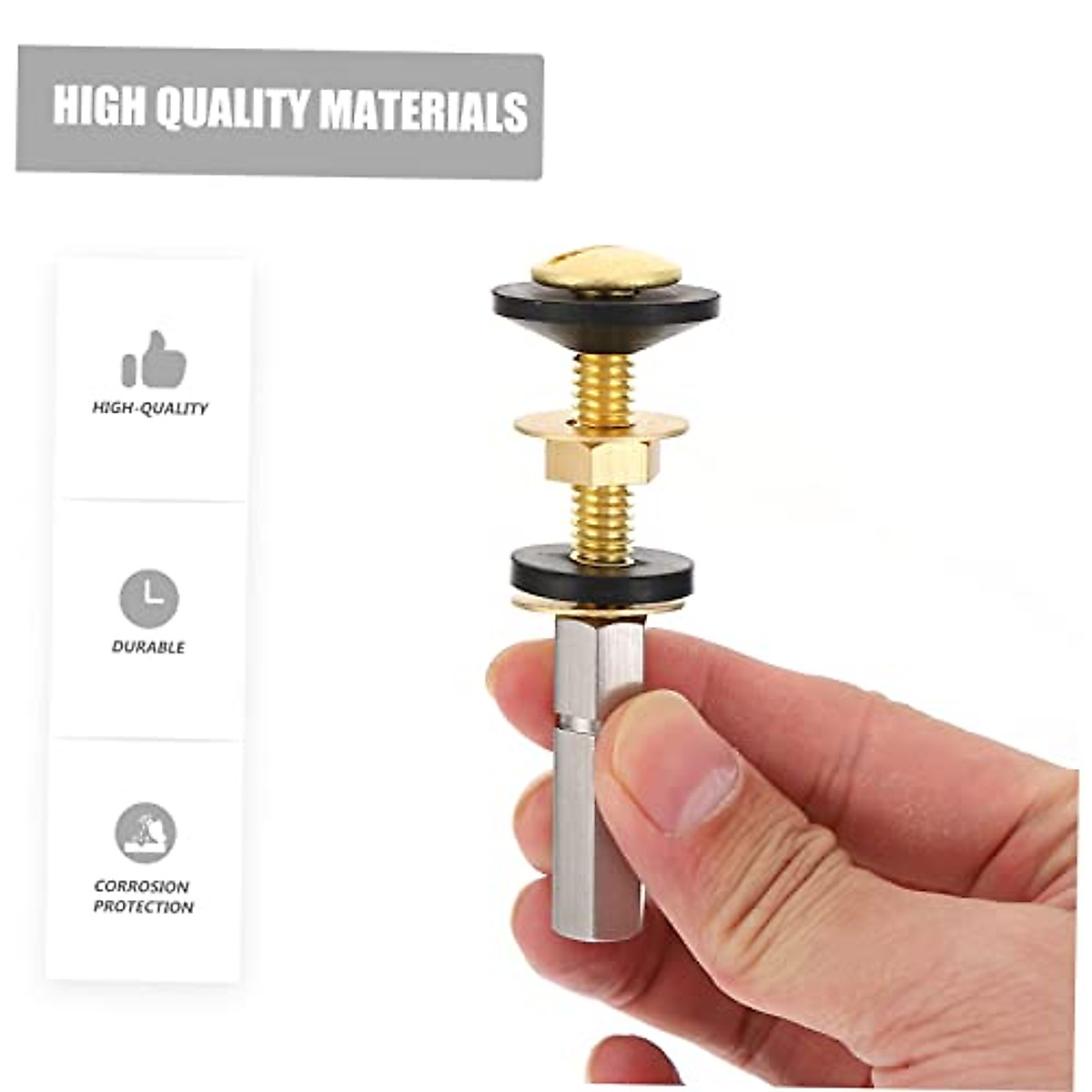 Housoutil 3sets Toilet Accessories Universal Toilet Seat Screws and Bolts Set for Easy Installation 2pcs*3