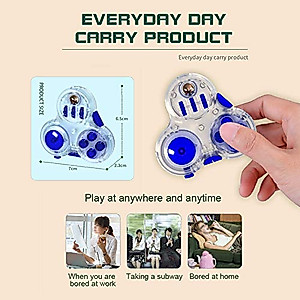 Little Golden Elephant Fidget Controller Pad Cube - Premium Quality Fidget Toy-used to relieve stress, an anti-anxiety hand toy for ADD, ADHD, autistic children and adults to kill time.(Blue)