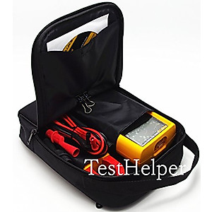 TestHelper KCH20 Big Size Soft Carrying Case Use For Handheld Multimeter,Phase Indicator,Thermometer, Calibrator,Clamp meter,Network,Process Meter, Combo Kit