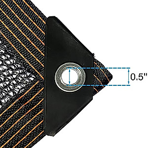 winemana 40% Black Shade Cloth, 10 x 20 FT Durable Mesh Tarp with Grommets, Resistant Garden Sun Shade Netting, Shading Antifreezing for Pergola, Greenhouse, Plants Growing, Chicken Coop