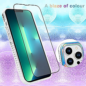 Bonoma iPhone 13 Pro Max Bling Fluorescent Matte Luxury Case - Shockproof, Anti-Skid, Camera & Screen Protector