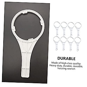 8pcs Home Water Filter Black Case Under Sink Water Filter Tool Filter Spanner Filter Spanner Shell Wrench Business Machine White Plastic Household Water