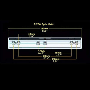 4 Keycap Set,Dye-subbed PBT Keycap, OEM Spacebar Keycap, Esc Keycap Enter Keycaps for DIY Cherry MX Gaming Mechanical Keyboard, Sea