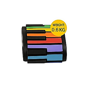 Roll Up Piano 49 Keys Portable Upgrade Rechargeable ElectronicPiano Keyboard for Kids/Beginners Rainbow