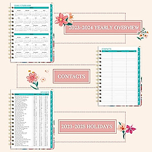 Planner 2023-2024 - 2023-2024 Planner, July 2023 - June 2024, Weekly & Monthly Planner 2023-2024 with Monthly Tabs, 6.4" x 8.5", Inner Pocket, Thick Paper, Colorful Flower