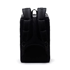 Herschel Supply Co. Little America Black Grid/Gargoyle/Sun Orange One Size