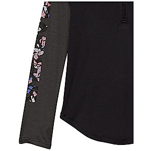 Under Armour Girls' Standard Tech Graphic Half-Zip T-Shirt, (003) Black / / White, Youth Medium