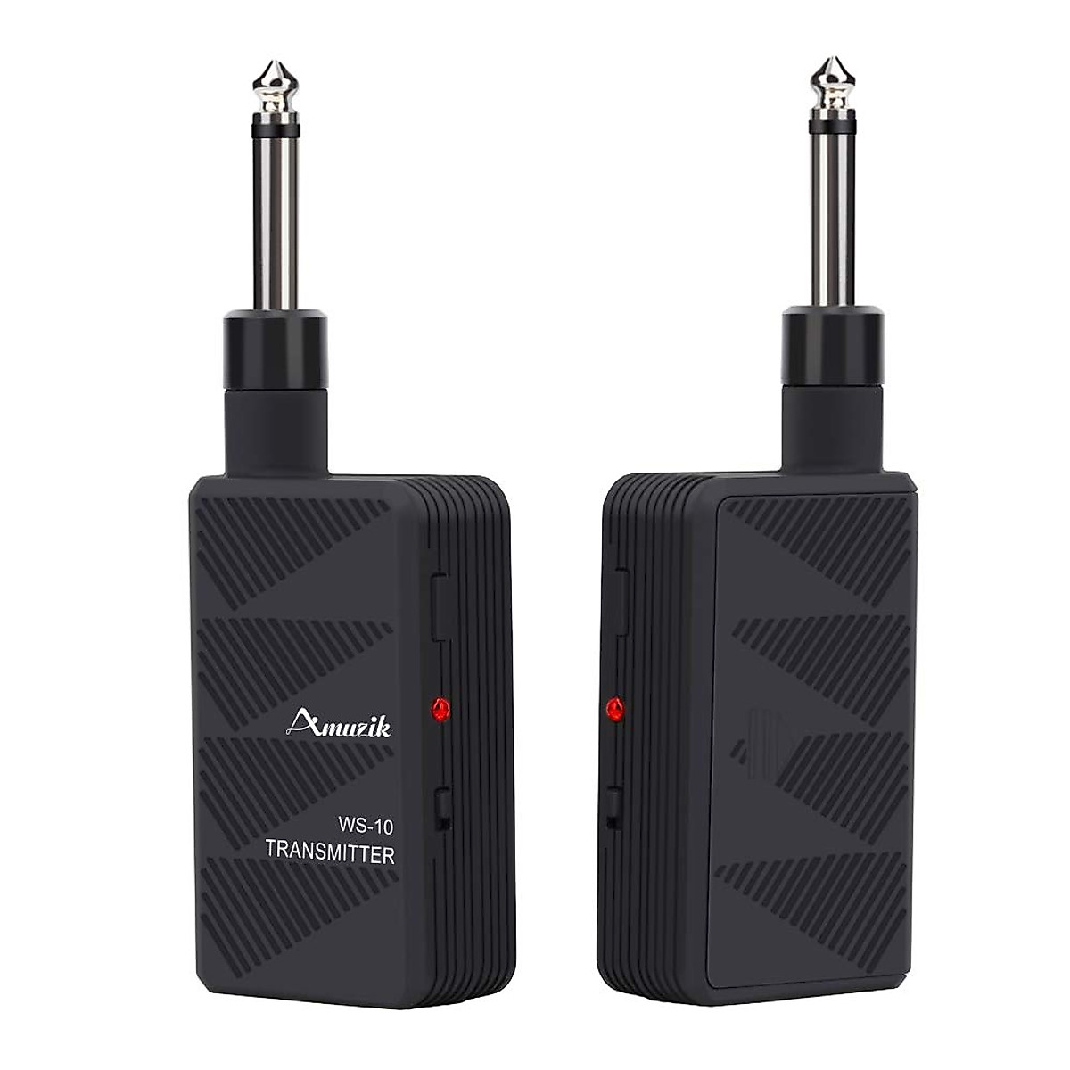 Amuzik Wireless Transmitter Receiver 2.4GHz Wireless Guitar System Low Latency Rechargeable Guitar Wireless System for Guitar Bass Electric Instruments