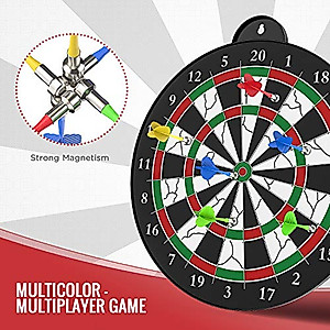STREET WALK Kids Board Magnetic Dart Game - 12pcs Magnetic Dart - Excellent Indoor Game and Party Games - Safe Magnetic Dart Board , Boys Toys Gifts for 5 6 7 8 9 10 11 12 Year Old Kids and Adult